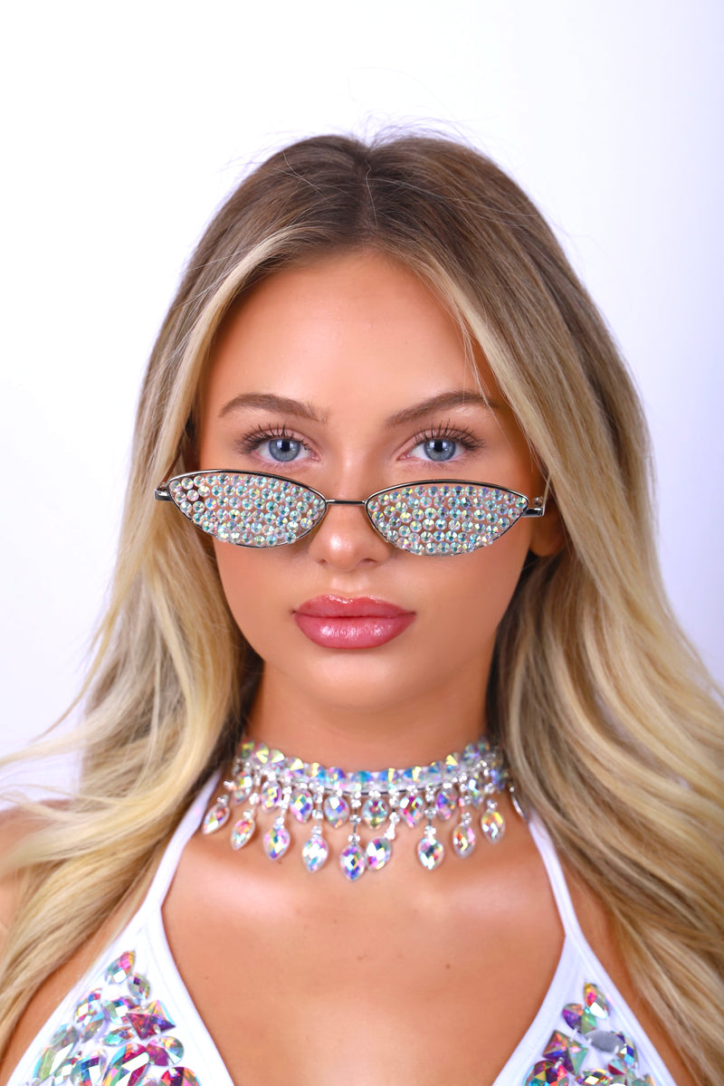 Ice Blue Drip Sunglasses Rave clothes,rave outfits,edc outfits,rave ...