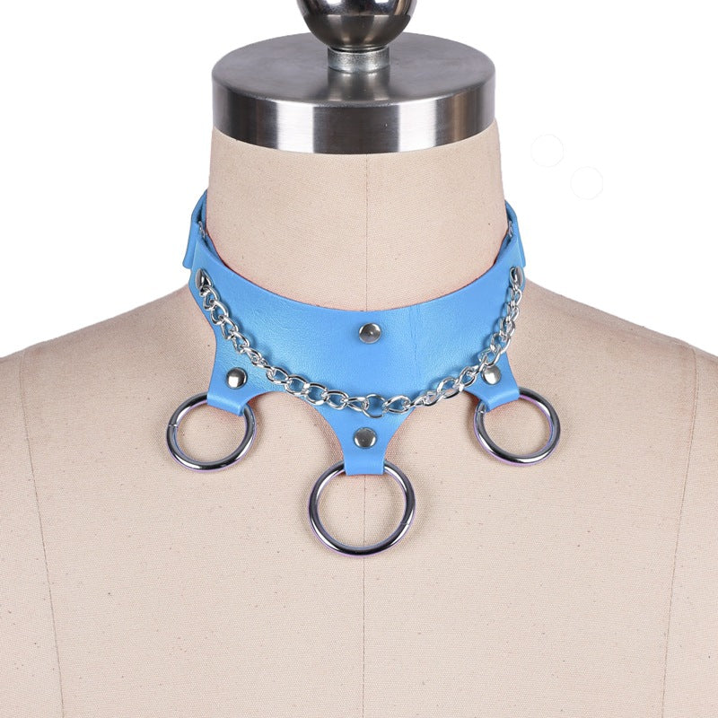 Gold Hoop Holographic Choker Rave clothes,rave outfits,edc – THE LUMI SHOP