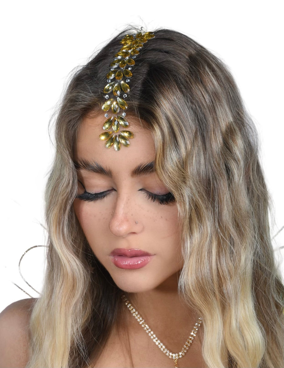 Gold Iridescent Hair Gem Rave clothes,rave outfits,edc outfits,rave ...