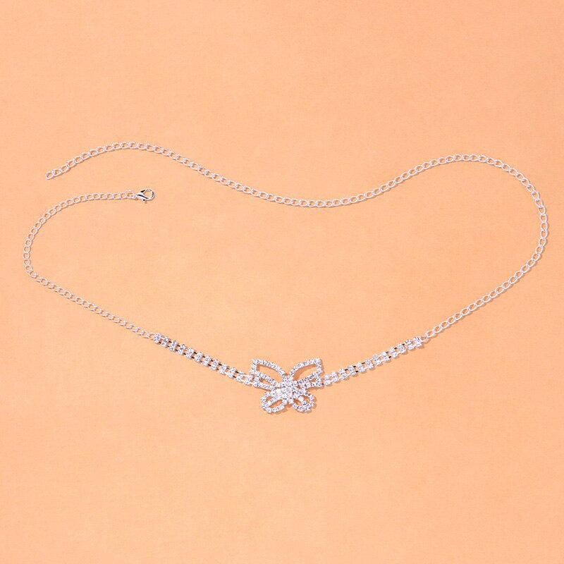 Butterfly Rhinestone Leg Wrap Leg Chains Rave clothes,rave outfits,edc ...