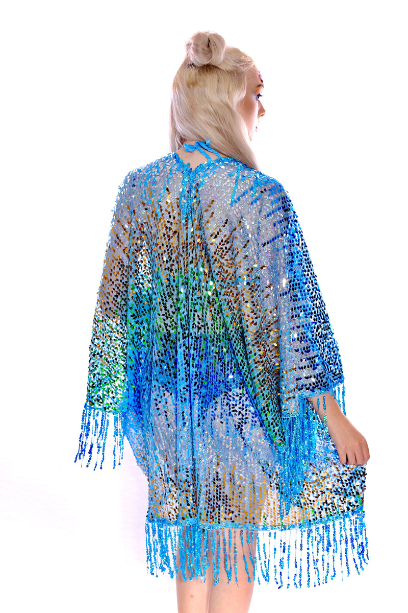 Disco Sequin Tassel Kimono- Island Rave clothes,rave outfits,edc – THE ...